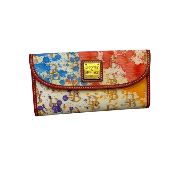 Dooney & Bourke | Bags | Dooney Bourke White Multi Splatter Print ...